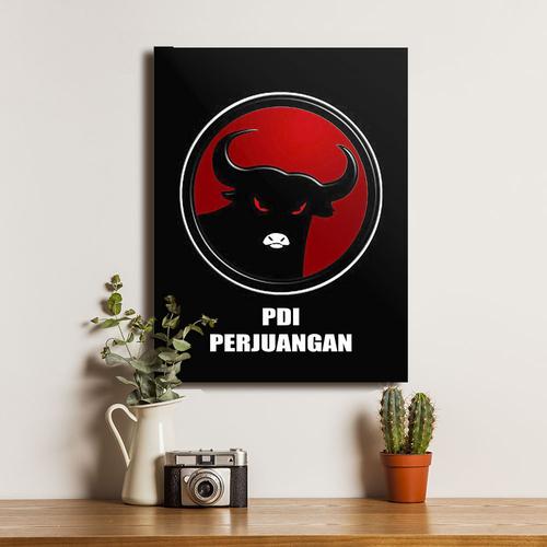 Jual Poster Logo Partai Politik PDIP 1 - Dekorasi Hiasan Dinding Kayu ...