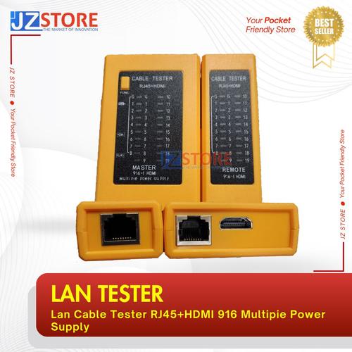 Jual LAN TESTER / Lan cable tester RJ45+HDMI 916 Multiple power supply ...