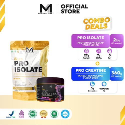 Promo [BUNDLE] MUSCLE FIRST Pro Isolate 2lbs + Pro Creatine 360gr ...