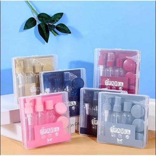 Jual Botol Mini Refill Bottle Travel Toiletries Kit Set 7 In 1 ...