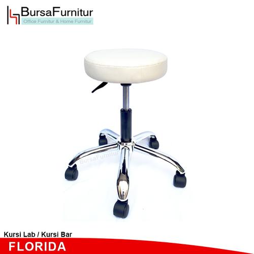 Jual Kursi Lab / Kursi Bar / FLORIDA Putih / Kursi Lab Hidrolik Kaki ...