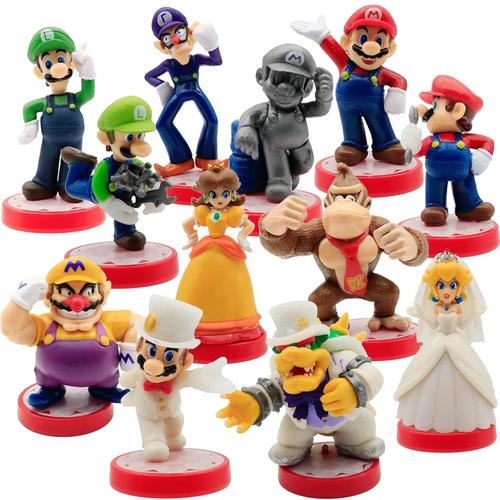Jual Action Figure Mario Bross Set Isi 18 Topper Cake Mainan Mario Bros ...
