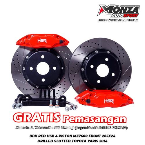 Jual Big Brake Kit/Pengereman cakram original HSR Buat Mobil Yaris Red ...