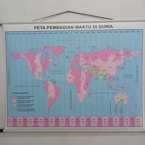 Jual peta pembagian waktu dunia - Jakarta Barat - DEPO SUKSES | Tokopedia