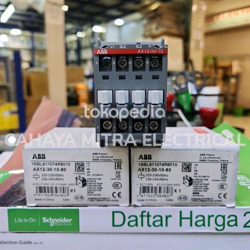Jual Contactor / Kontaktor ABB AX12-30-10-80 220V 1SBL911074R8010 ...