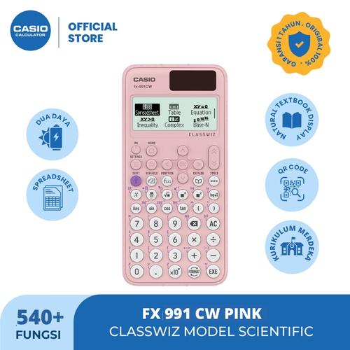 Jual KALKULATOR CASIO SCIENTIFIC CLASSWIZ FX-991 CW PINK / CALCULATOR ...