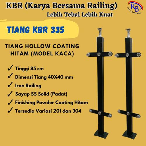 Jual Tiang Railing Tangga KBR 335/ Tiang Hollow Coating Hitam Model ...