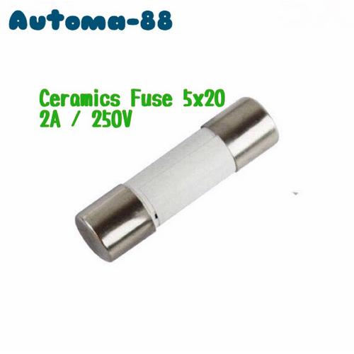 Jual Fuse Keramik 2A 250V Tabung Cylinder 5x20 5*20 5 x 20 mm F2AL250V ...