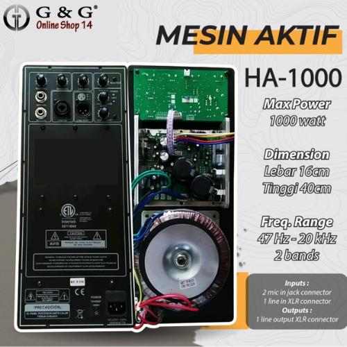 Jual Mesin Speaker Aktif Power Kit Aktif Audio One HA-1000 IMPORT ...