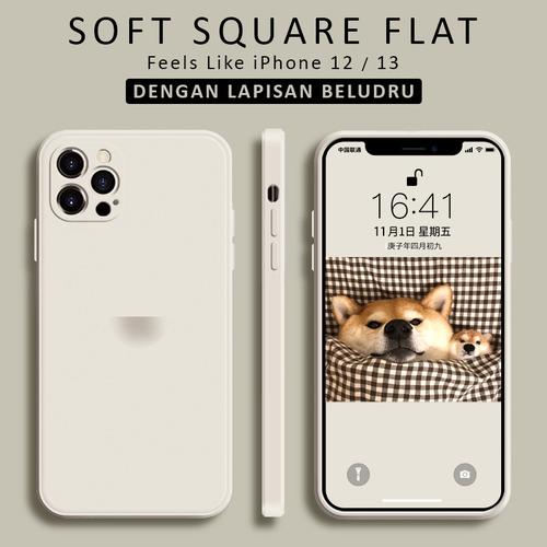 Jual SQUARE FLAT CASE iPhone 7 8 Plus SE X XR XS 11 PRO Max Casing ...