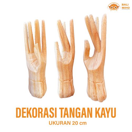 Jual Pajangan Tangan Kayu 20 cm - Patung tangan kayu 1 set - Patung ...
