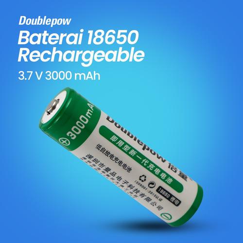 Jual Doublepow Baterai 18650 3.7 V 3000 mAh Senter Mod Button Top ...