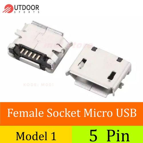 Jual Conector Charger Socket Micro USB 5 Pin B Type Female SMT PCB ...