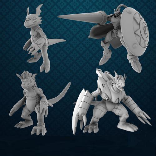 Jual guilmon growmon megalo growmon gallantmon evolution digimon figure ...