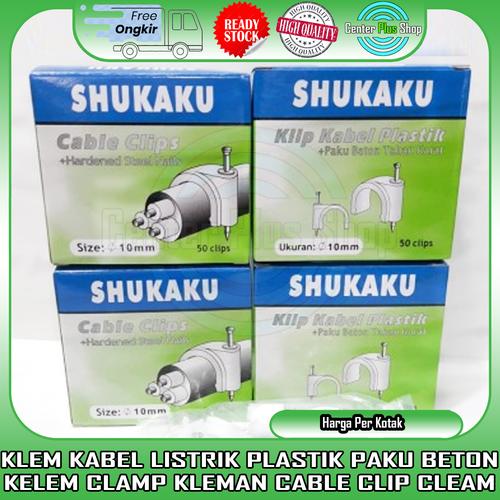 Jual klem kabel 8mm 10mm 12mm Clem Kable Paku Beton Listrik Kelem Clamp ...