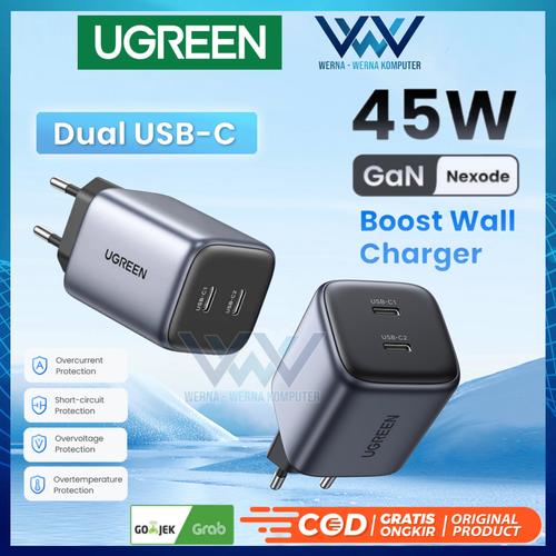 Jual UGREEN GaN 45W Type C wall charger PD Fast Charger adapt 90573 ...