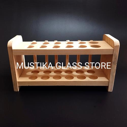 Jual Rak Tabung Reaksi kayu 12 lubang - Kota Bekasi - Mustika Glass ...
