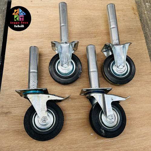 Jual Roda scaffolding 5 inch steger / perancah / stagar / castor 1 set ...