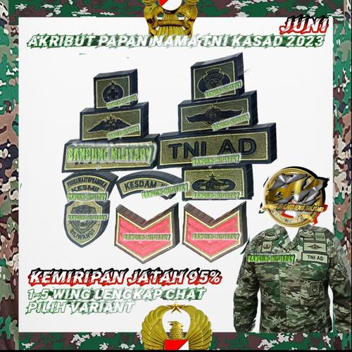 Jual BORDIR TNI AD KASAD 2022 TERBARU EMBLEM PAPAN NAMA PATCH LOGO 7SET ...