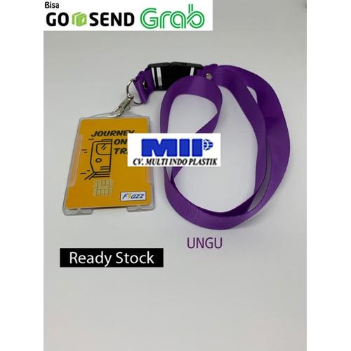 Jual Tali id card ungu/casing id card/tali lanyard 2 cm/casing holder ...