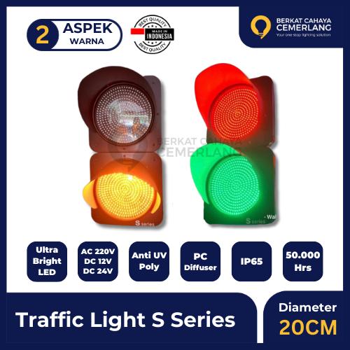 Jual Lampu merah Traffic Light LED S SERIES Shinyoku merah hijau 20 cm ...