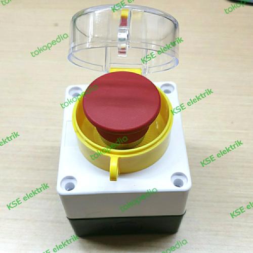 Jual XB2-BC42 Push button 1no 1nc +Box + Cover 60 pengaman push button ...