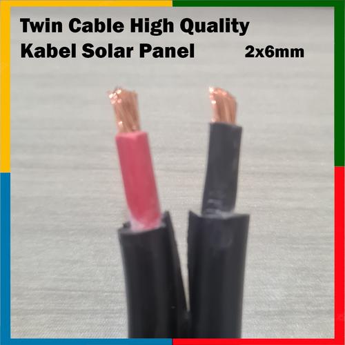 Jual Twin cable kabel solar panel pv 2x6 mm 2 x 6mm - Per meter ...