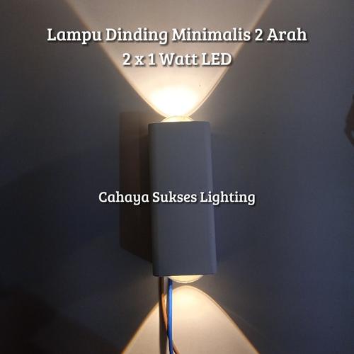 Jual Lampu Dinding Minimalis/LED Wall Light 2 Arah 2 x 1 Watt LED ...