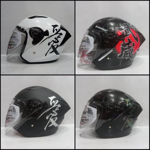 Jual HELM NHK R1 MAX WHITE #KANJI - #busido black, M - Kota Bandung ...