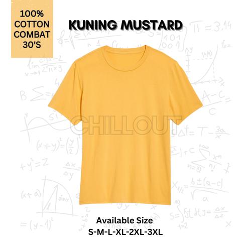 Jual Kaos Polos cotton knitto Premium 30s Combed KUNING MUSTARD - L ...