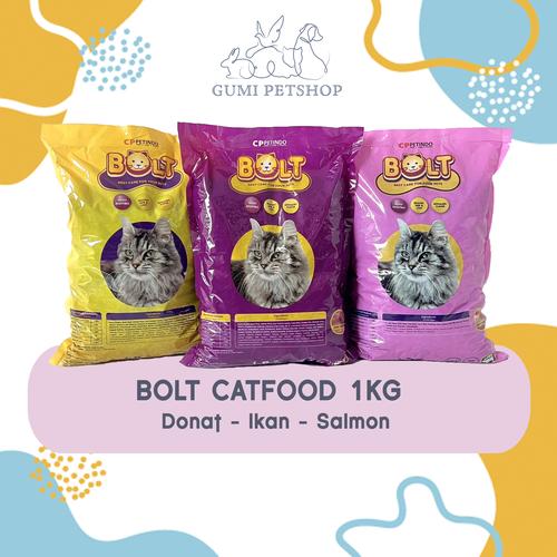 Jual BOLT Catfood 1Kg Tuna / Salmon / Makanan Kucing BOLT IKAN DONAT ...