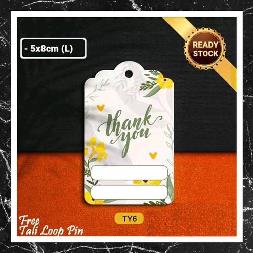 Jual Hang Tag Thank You Kartu Ucapan Terima Kasih Label - TY6 - Kota ...