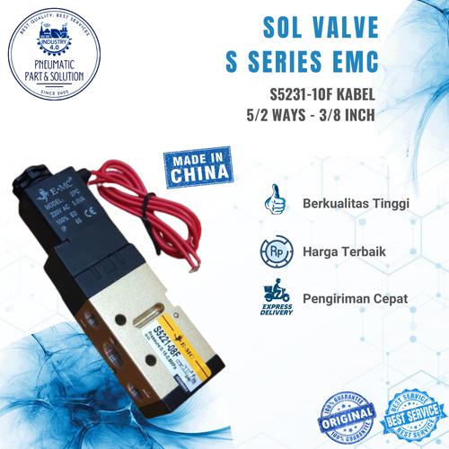 Jual Solenoid Valve S5231-10F / VF5120 E2 E4 Coil Kabel EMC Pneumatic - Jakarta Barat ...