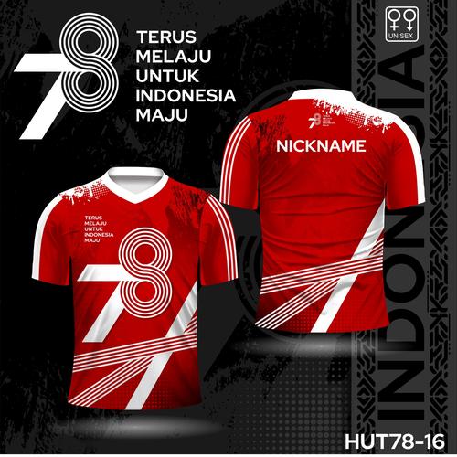 Jual kaos hut ri 78 baju dirgahayu Indonesia merdeka 2023 Jersey 17 agustus - Hitam, size 4 ...