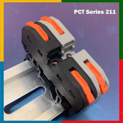 Jual Konektor Kabel Din Rail PCT 211 OEM Wago Connector PCT-211 Black Grey - Jakarta Utara ...