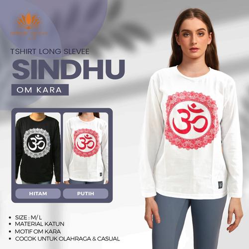 Jual Kaos Yoga / Baju Yoga / Long slevee Sindu Ohm Besar Putih - Ohm ...