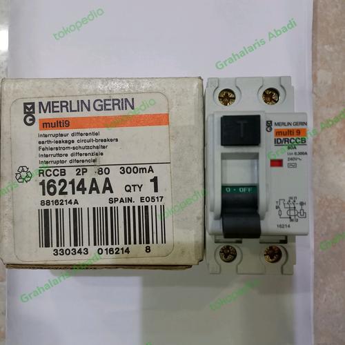 Jual RCCB/ELCB Merlin Gerin 2p 80A 300ma 16214 made in spain - Jakarta ...