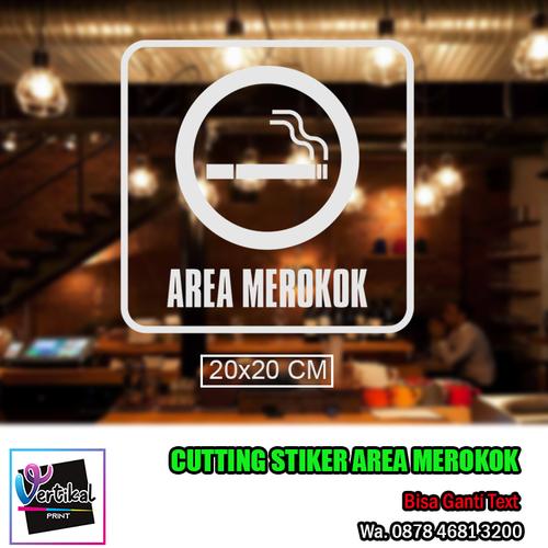Jual Cutting Sticker Area Merokok Smoking Area Stiker Kaca Cafe Resto ...