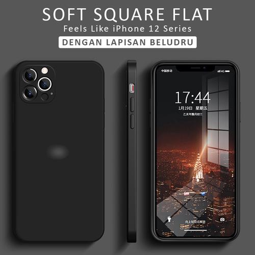 Jual SQUARE FLAT CASE iPhone SE 7 8 Plus X XR XS 11 PRO Max Casing ...