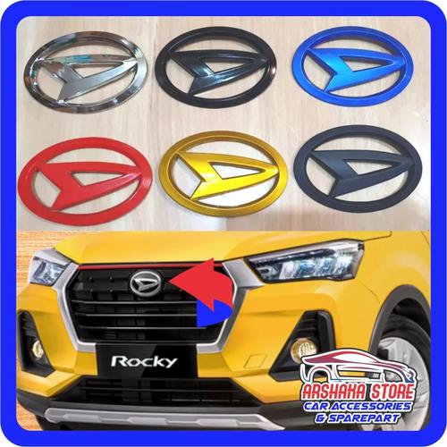 Jual Emblem Logo Lambang Depan Daihatsu Rocky - Hitam Glossy, 14 cm ...