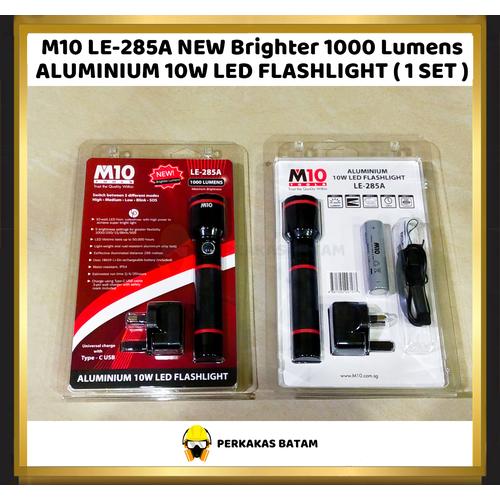 Jual Senter Charge LED M10 LE-285 Aluminium LED Flashlight Cree LED ...