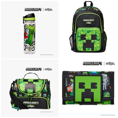 Jual Tas Smiggle Minecraft Backpack, Lunch Bag, Wallet, Botol Minum ...