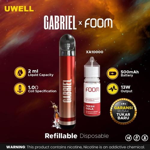 Jual Uwell Gabriel Refillable Disposable X FOOM Salt 15ml 30mg - FRESH ...