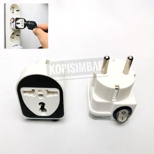 Promo Over Steker Colokan Sambungan Tiga Kaki 3 Gepeng Saklar Loyal LY ...