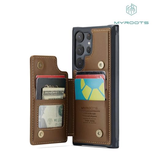 Promo Myroots Leather Case RFID MR-C22 For Samsung A73 A53 A33 A23 A13 ...