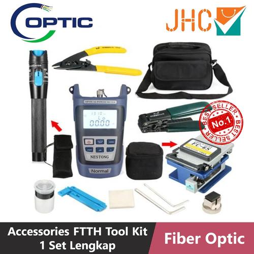 Jual FTTH Tool Kit SET Lengkap OPM VFL Cleaver FO Fiber Optik Toolkit ...