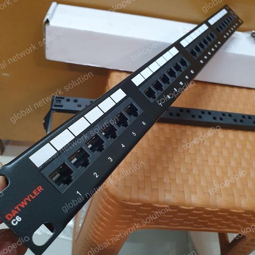 Jual patch panel 24 port cat 6 Datwyler original lengkap modular ...