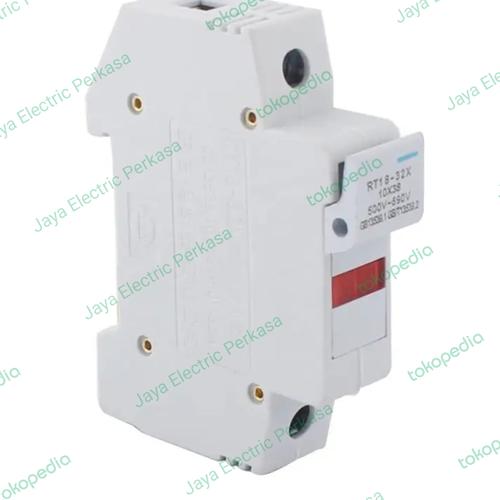 Jual FUSE HOLDER RT18 32 X 32A 1P 10X38mm DIN rail Rumah fuse keramik ...