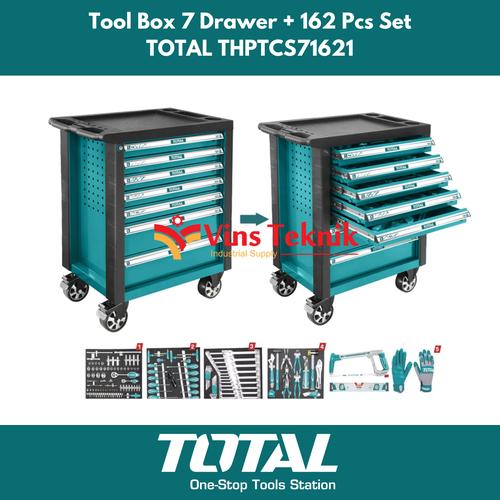 Jual Toolbox trolly kabinet 7 Drawer 162pcs SET Tool box TOTAL THPTCS71621 - Jakarta Barat ...