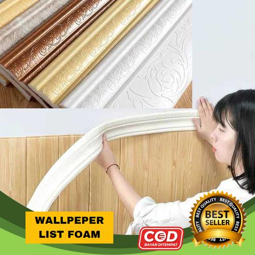 Jual Wallpaper List Foam 3D Motif Batik WallBorder Dinding 7CMx115CM ...